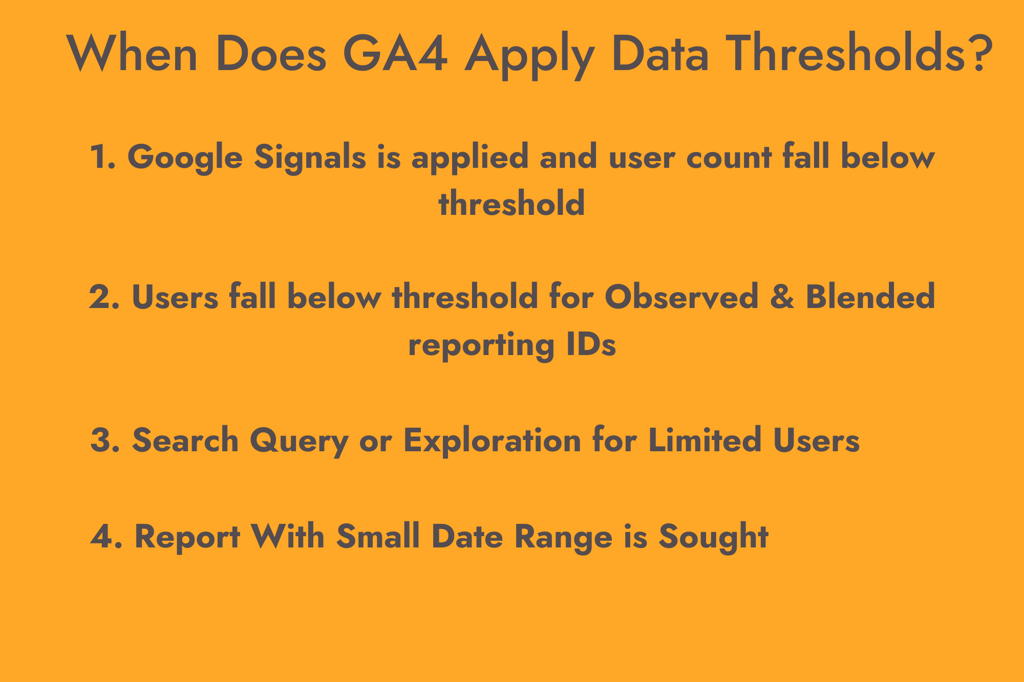 What are Data Thresholds in GA4 and How to Remove Them?